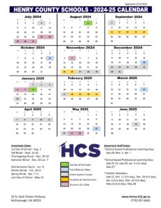 Henry County School Calendar 24-25 Updated [PDF] - EduCounty