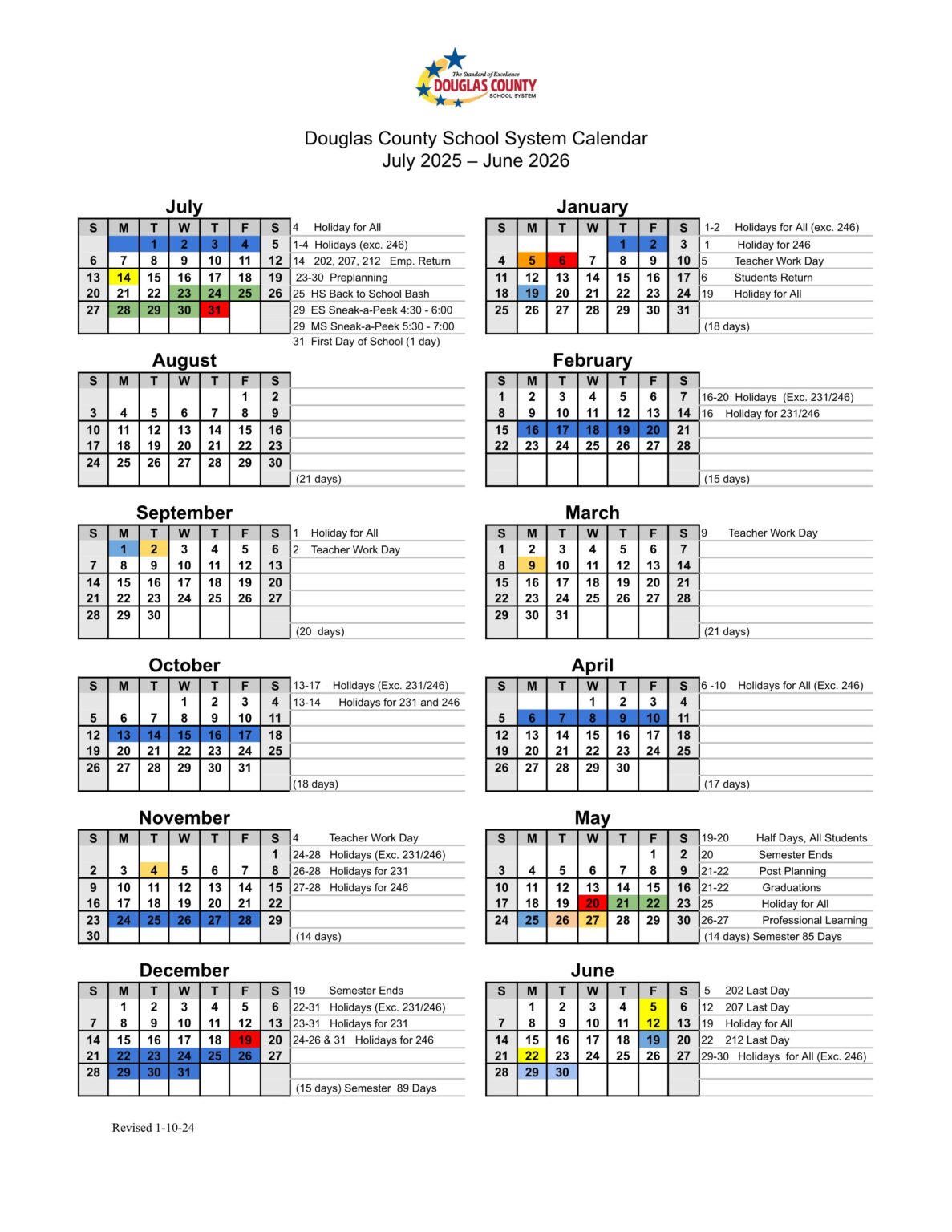 Douglas County GA Schools Calendar 25-26 [PDF] - EduCounty