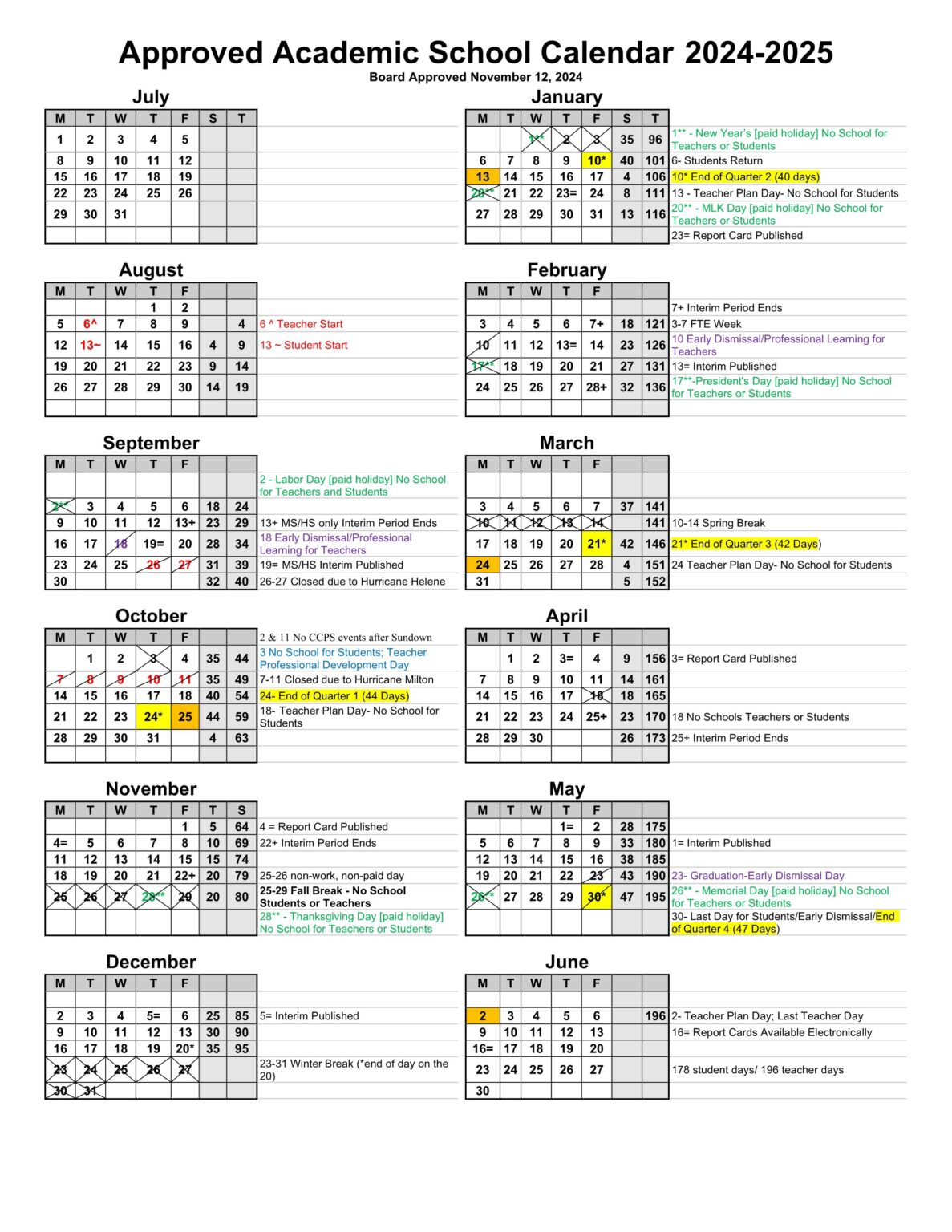 Collier County FL Schools Calendar 24-25 [PDF] - EduCounty