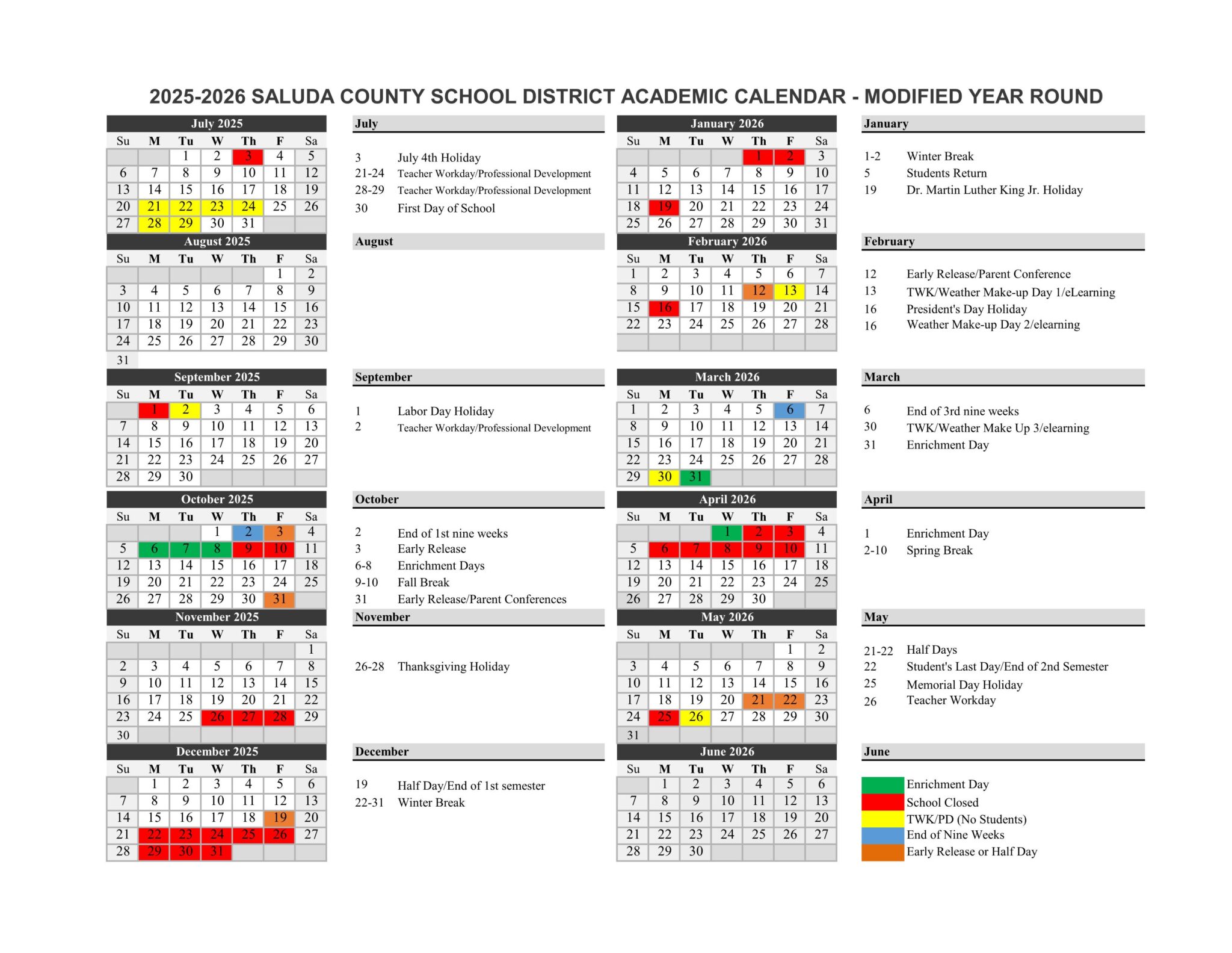 Saluda County SC Schools Calendar 25-26 [PDF] - EduCounty