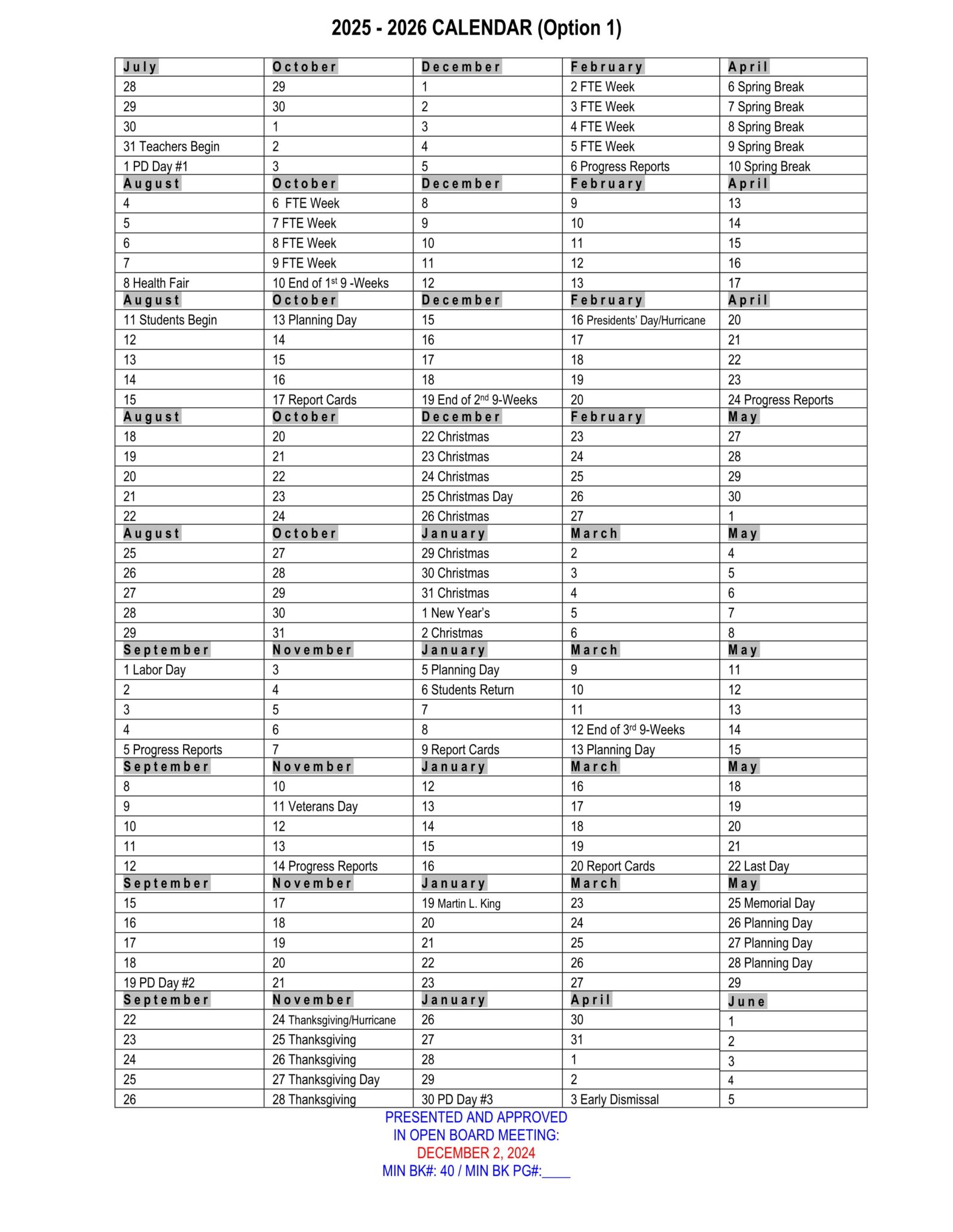 Baker County FL Schools Calendar 25-26 [PDF] - EduCounty
