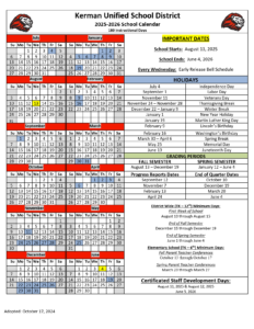 Kerman Unified School Calendar 25-26 [PDF] - EduCounty