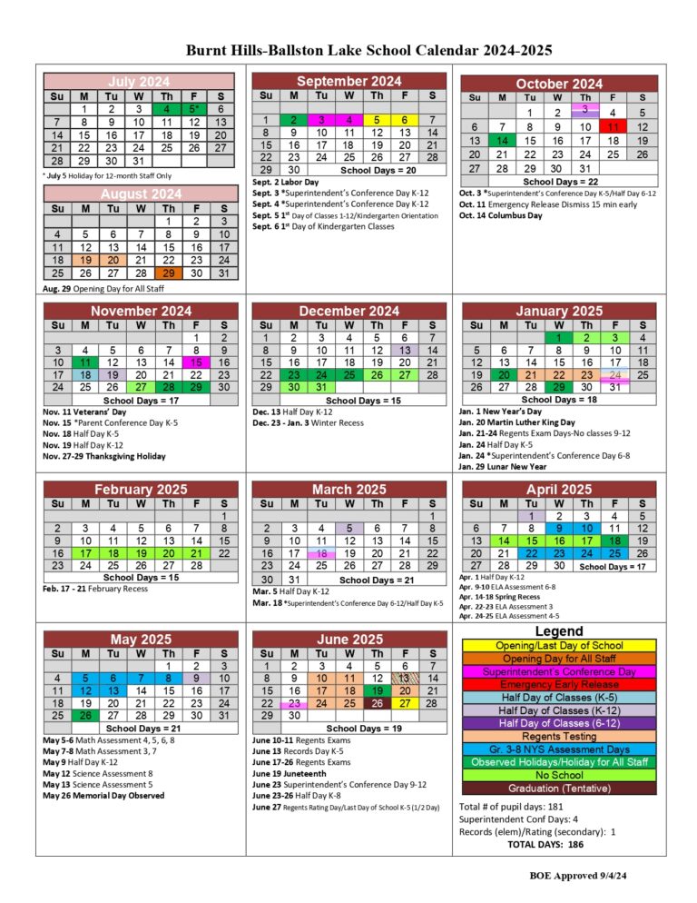 Burnt Hills-Ballston Lake School Calendar 25-26 revised - EduCounty