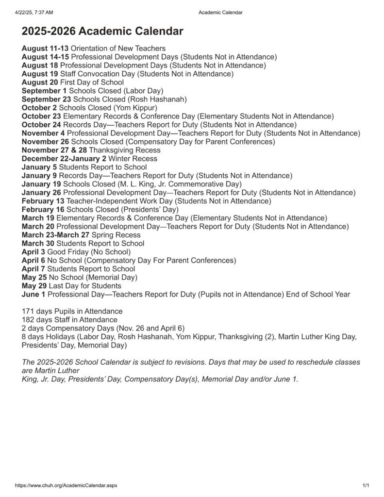 Cleveland Heights University Heights City 25-26 Calendar Revised ...