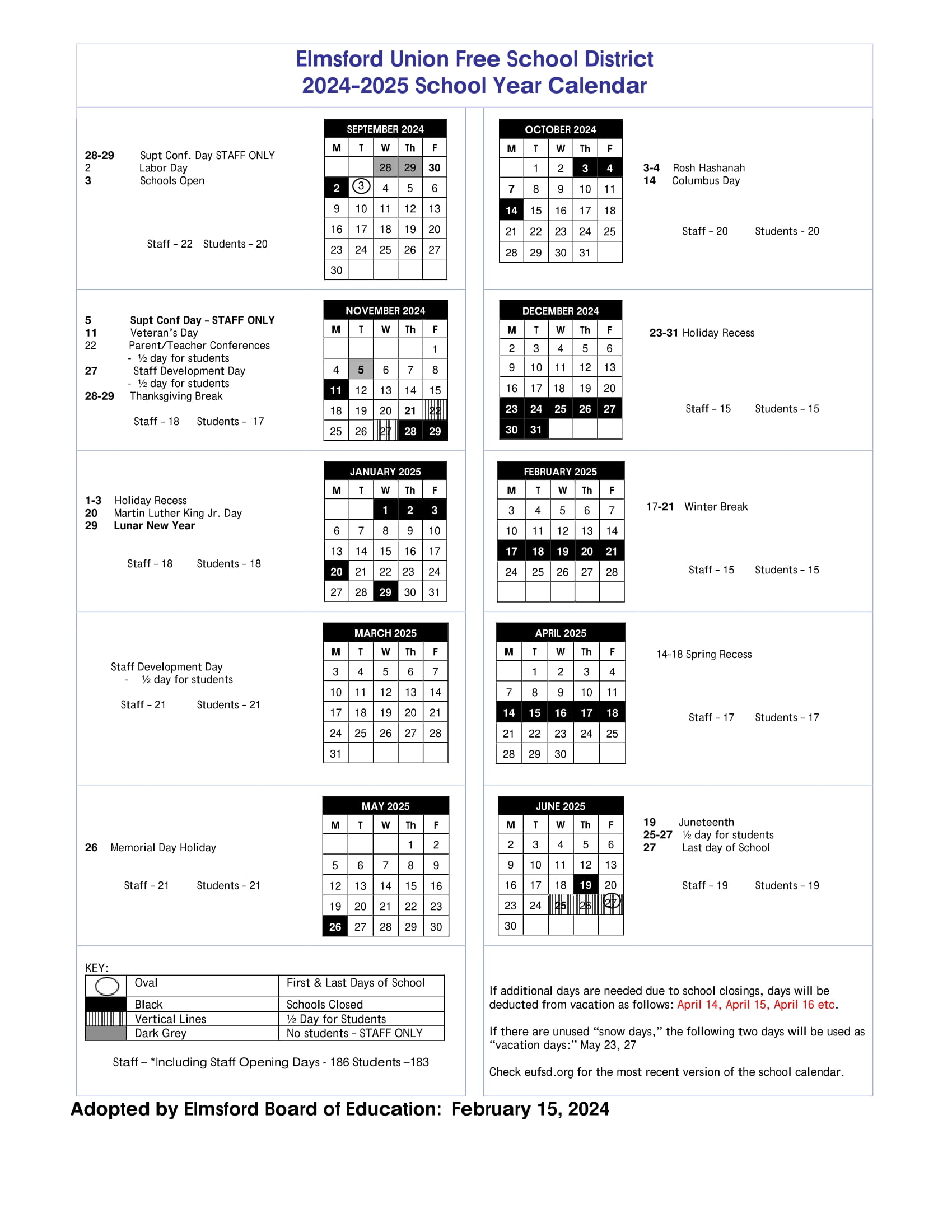 Elmsford UFSD Calendar 25-26 Revised - EduCounty