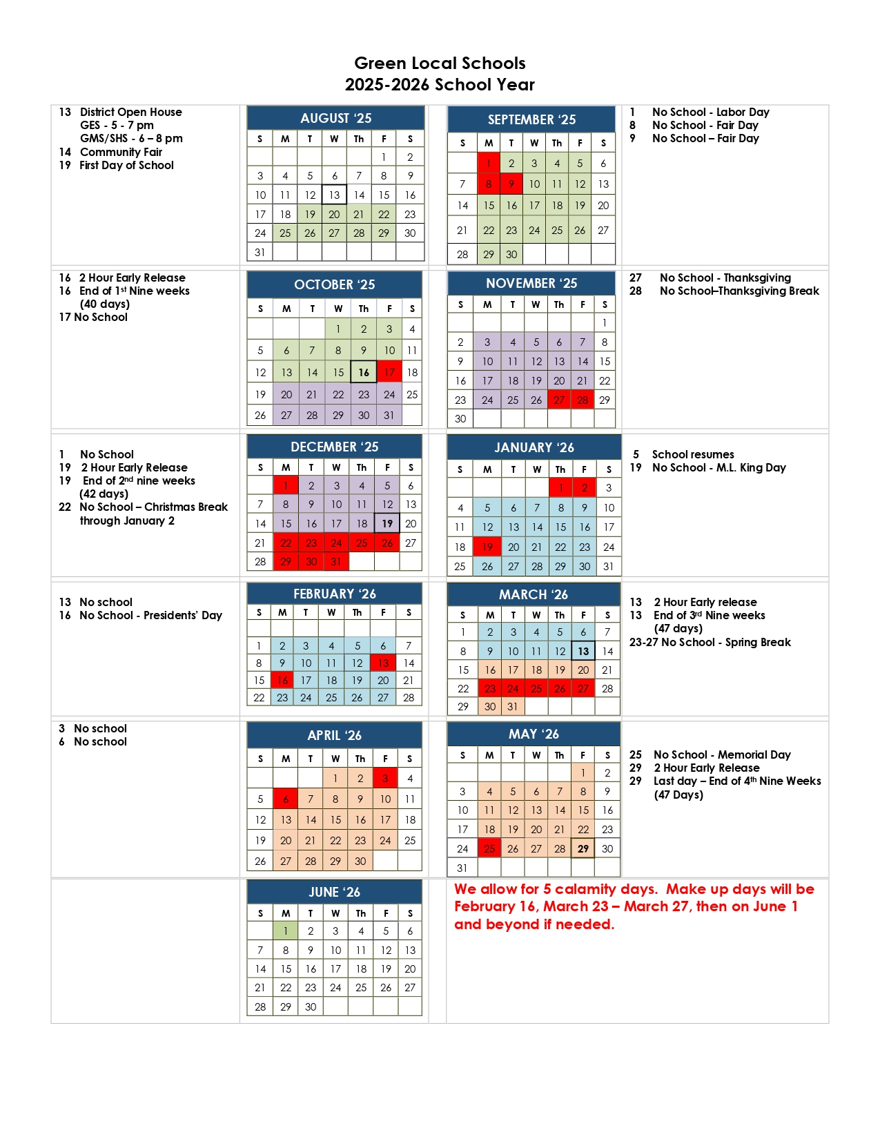 Green Local Schools Smithville Calendar 25-26 Revised - EduCounty