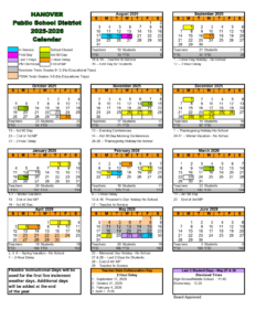 Hanover Public School District Calendar 25-26 [PDF] revised - EduCounty
