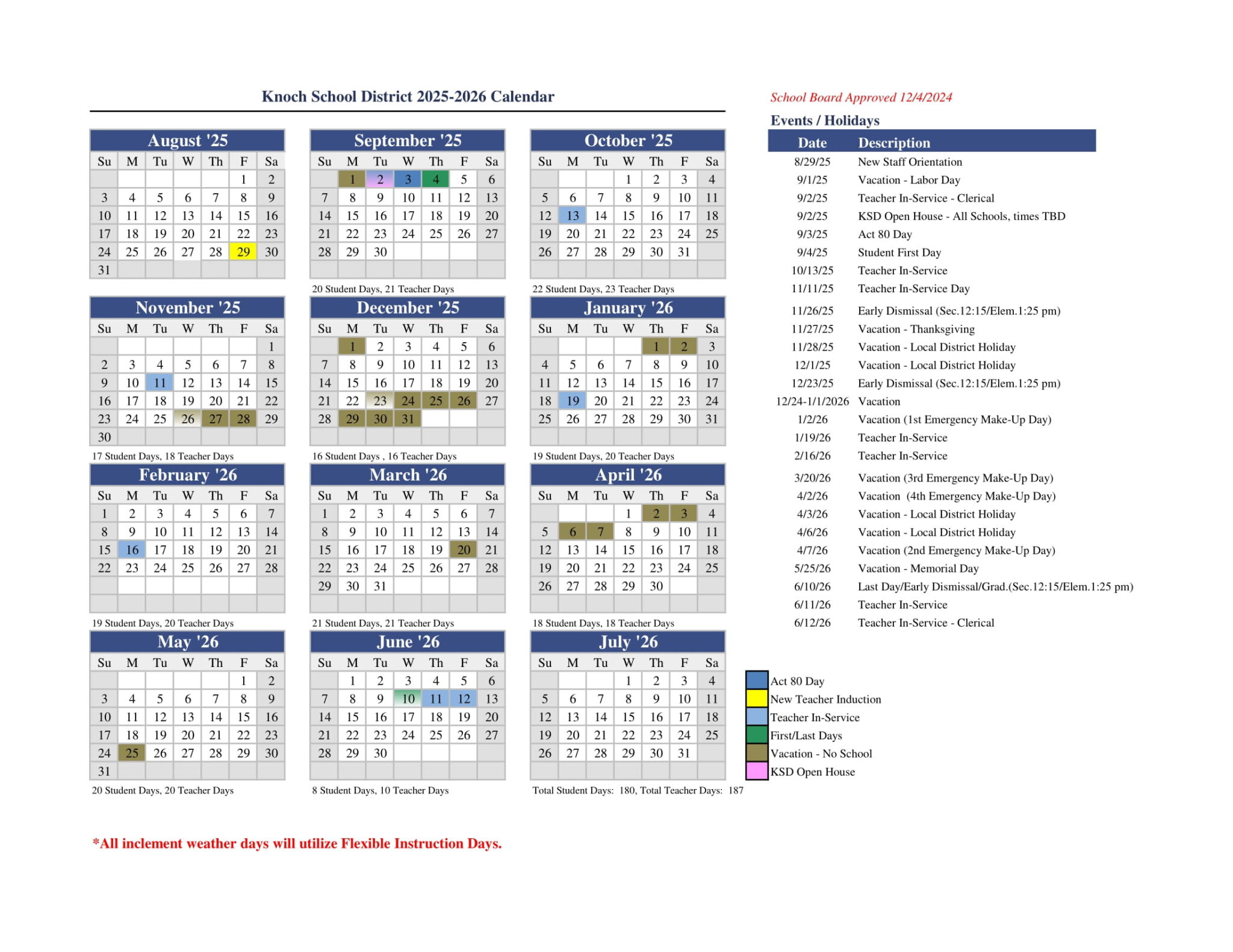 Knoch School District 25-26 Calendar [PDF] revised - EduCounty