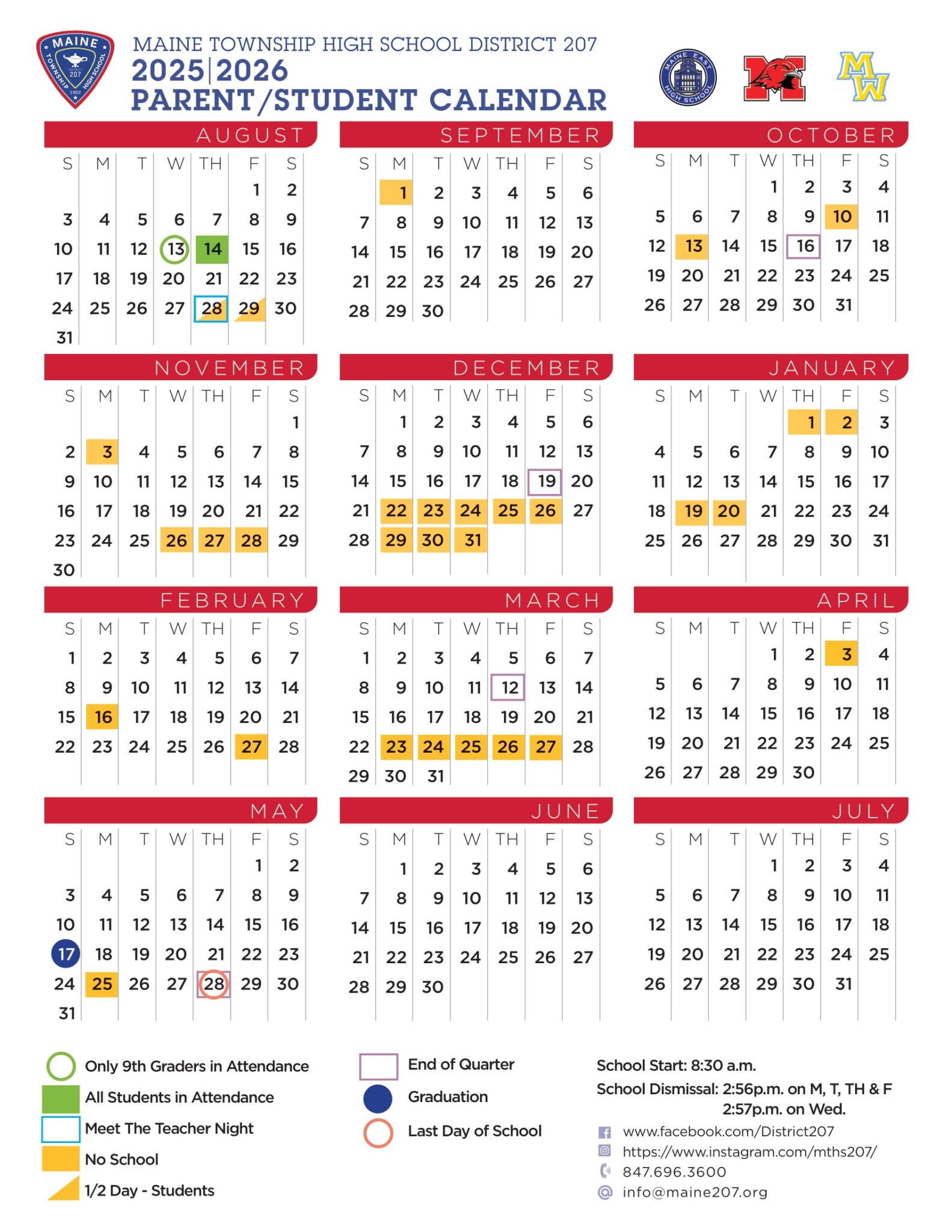 Maine South East West Calendar 25-26 [PDF] revised - EduCounty