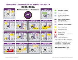 Mascoutah MSD District 19 Calendar 25-26 - EduCounty