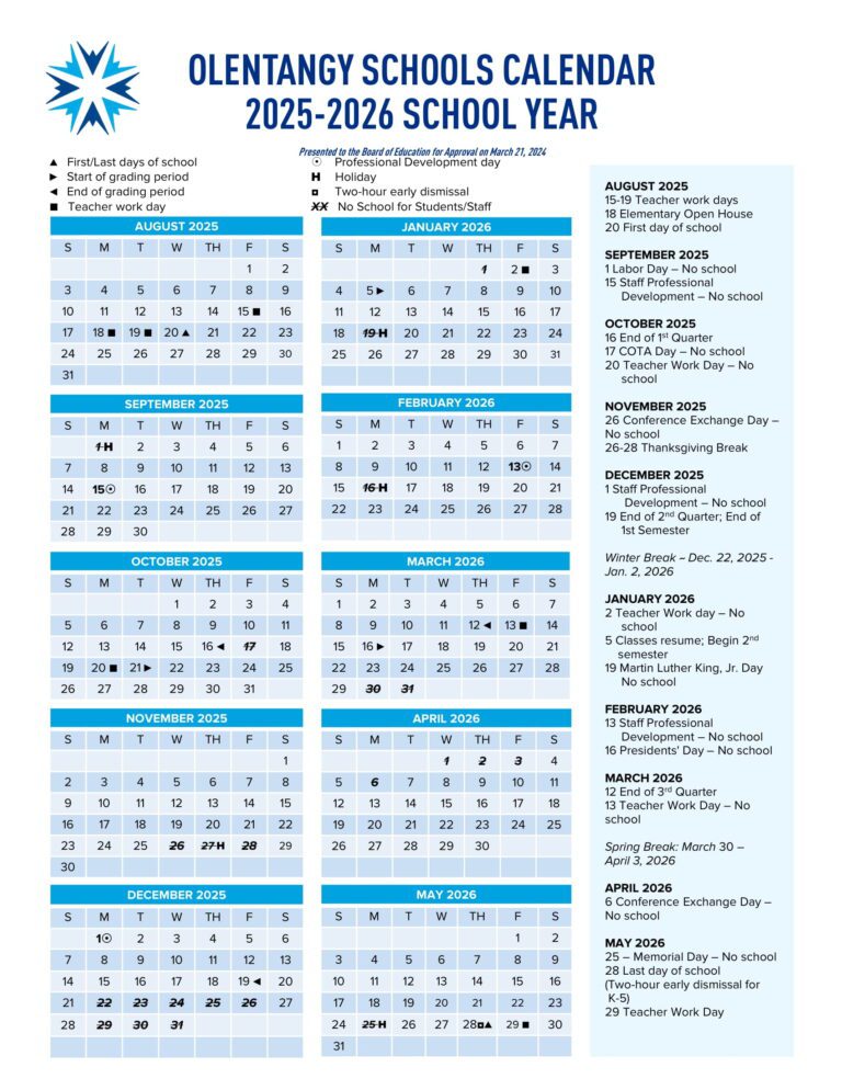 Olentangy Schools Calendar 25-26 Revised [PDF] - EduCounty