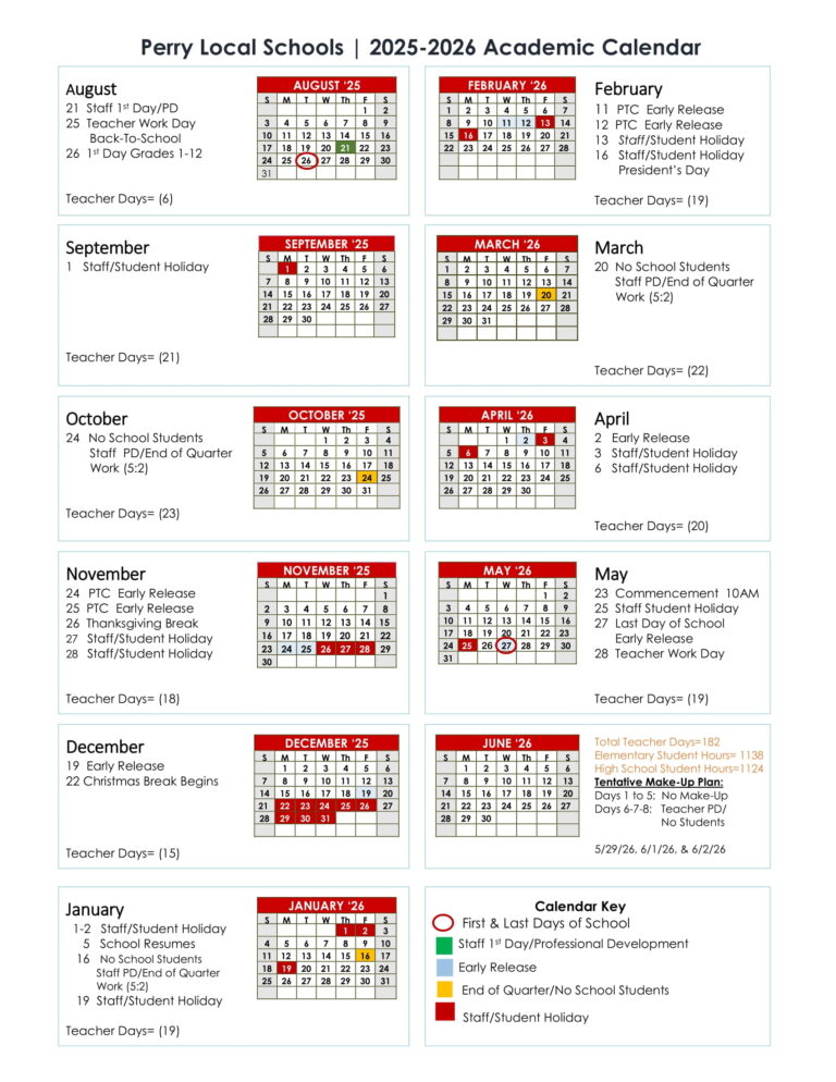 Perry Local Schools Calendar 25-26 Revised [PDF] - EduCounty