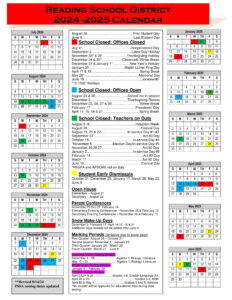 Reading School District 24-25 Calendar [PDF] REVISED - EduCounty