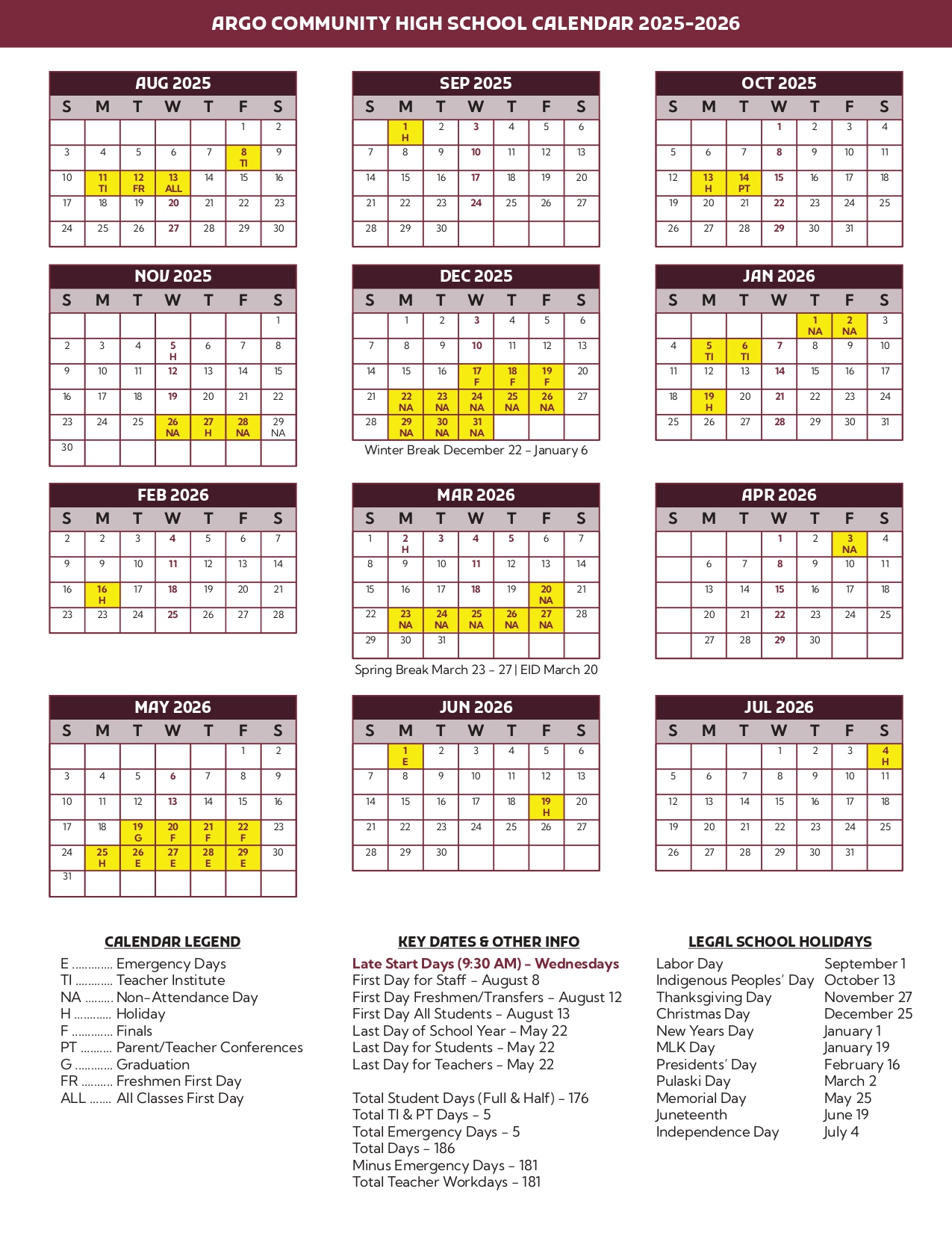 ARGO COMMUNITY ACHS Calendar 25-26 [PDF] revised - EduCounty
