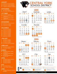 Central York School District Calendar 25-26 [pdf] revised - EduCounty