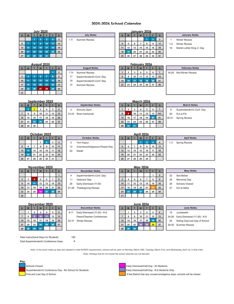 Edgemont School District Calendar 25-26 [PDF] REVISED - EduCounty