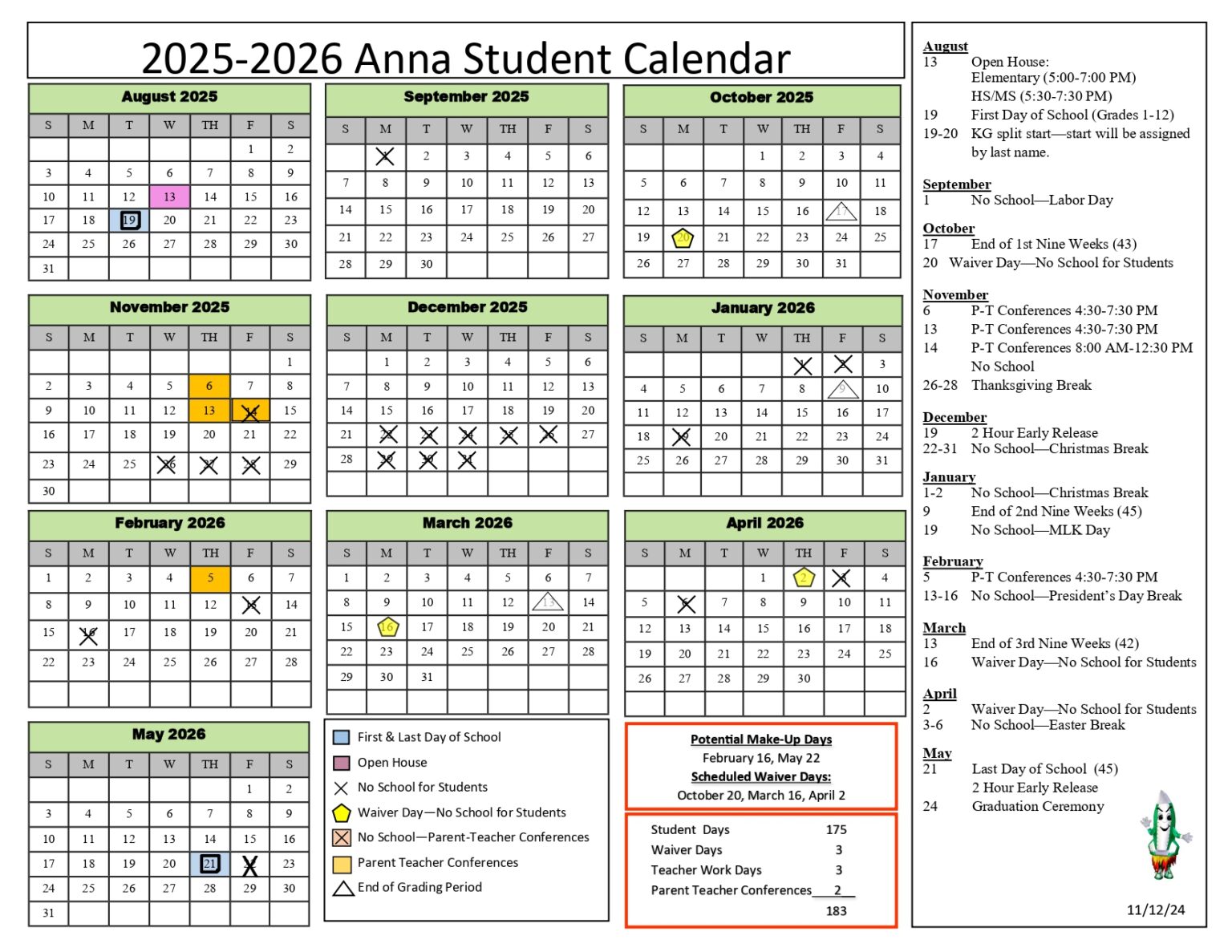 Anna local Schools calendar 25-26 Revised [PDF] - EduCounty