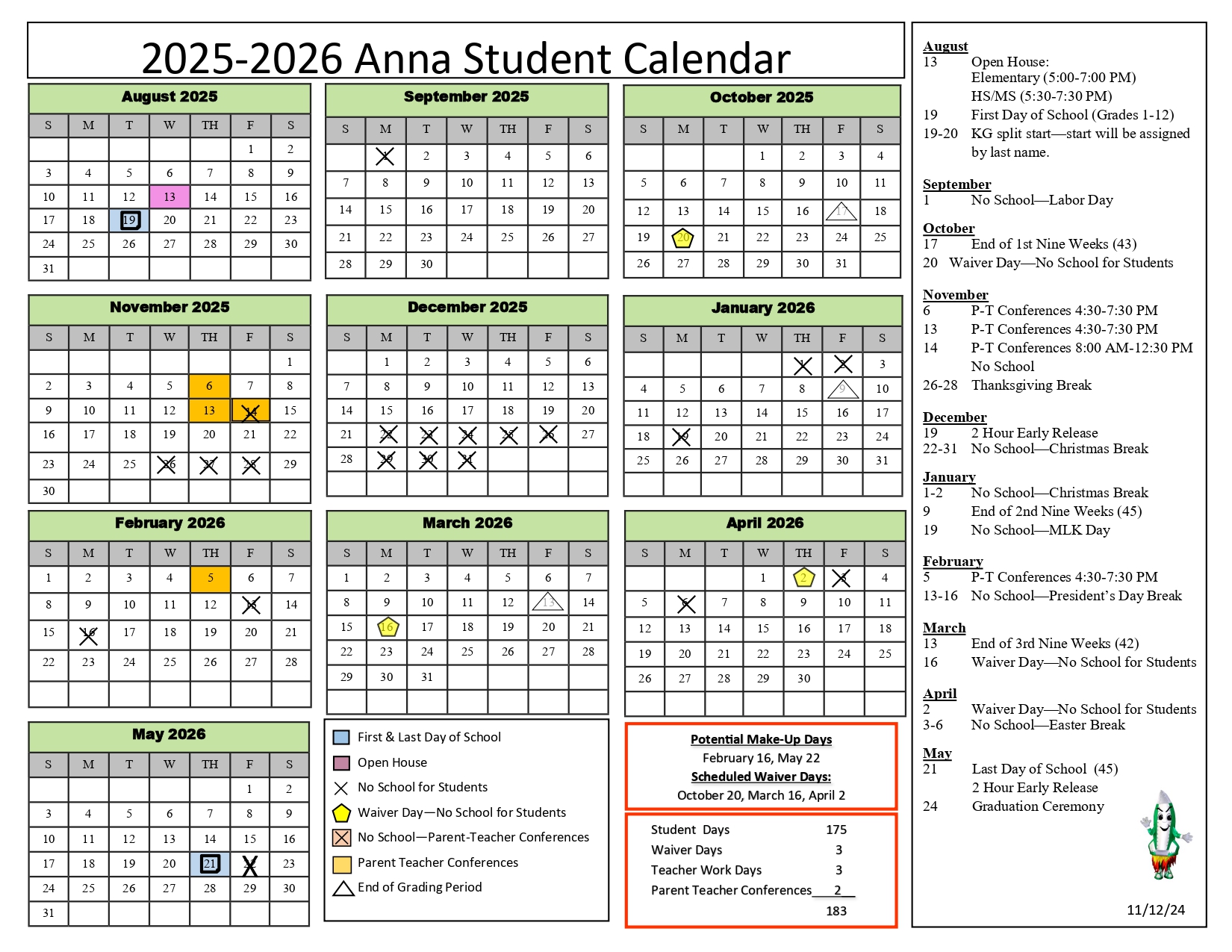 Anna local Schools calendar 25-26 Revised [PDF] - EduCounty