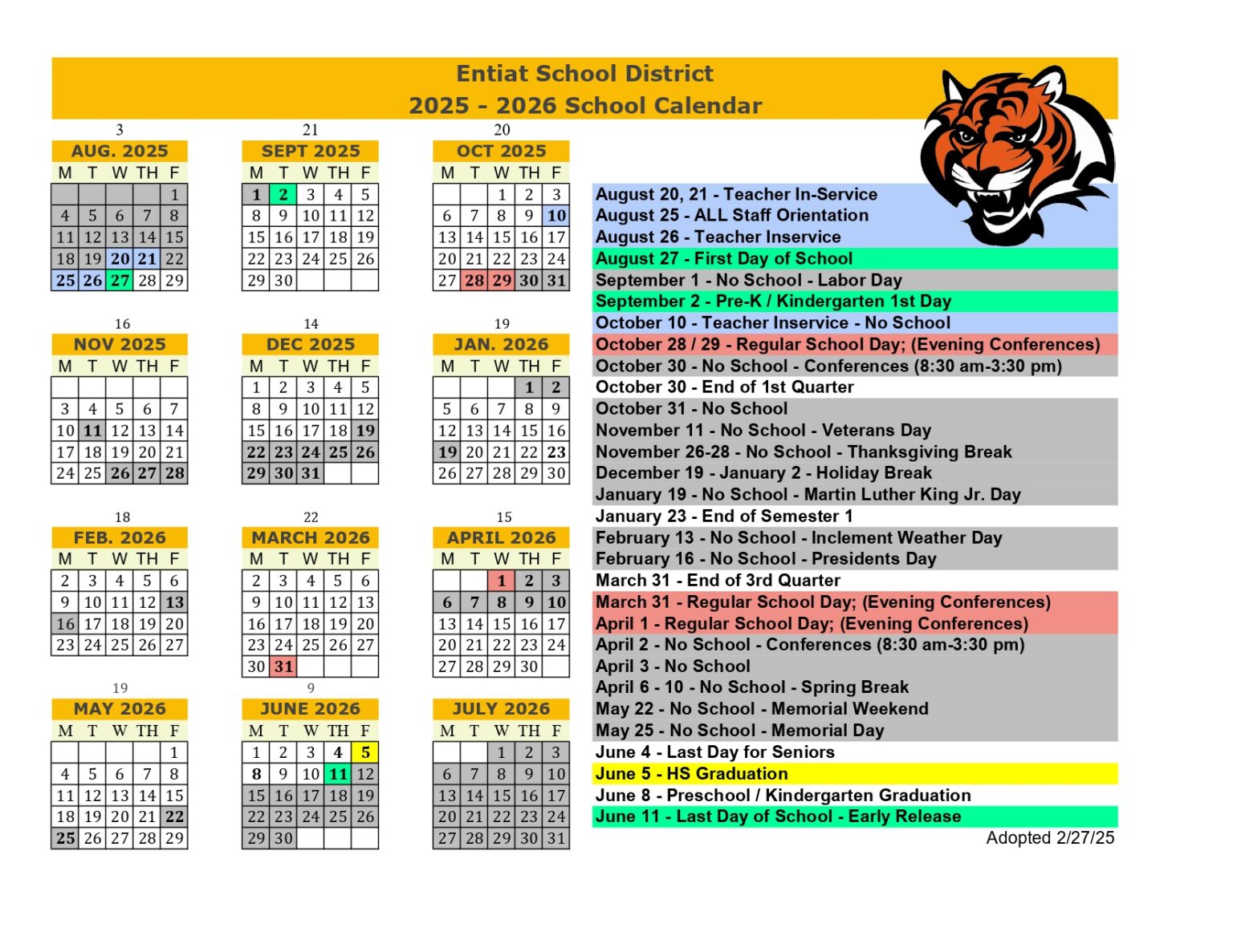 Entiat School District Calendar 25-26 Revised [PDF] - EduCounty
