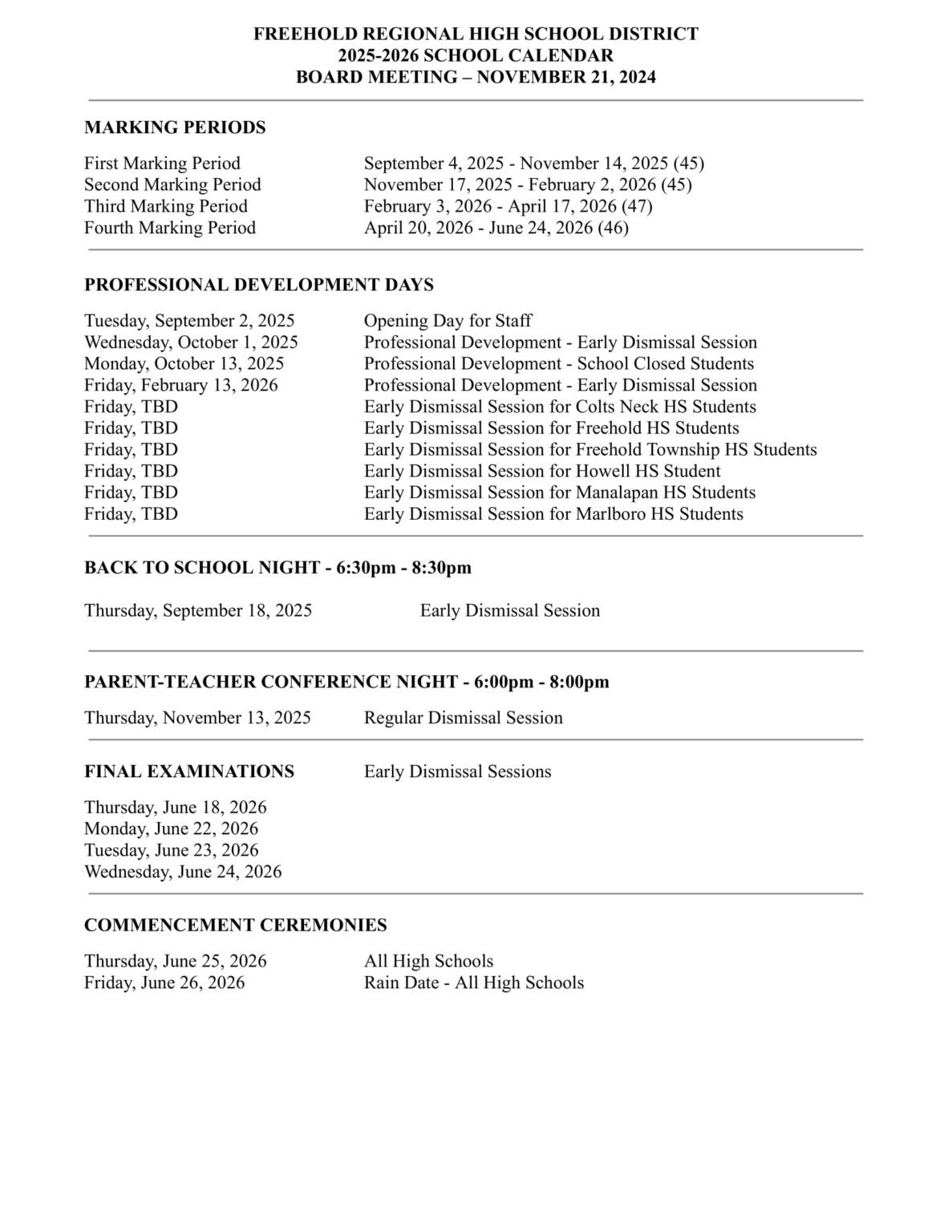 Freehold Regional High School District Calendar 25-26 Revsed [pdf ...