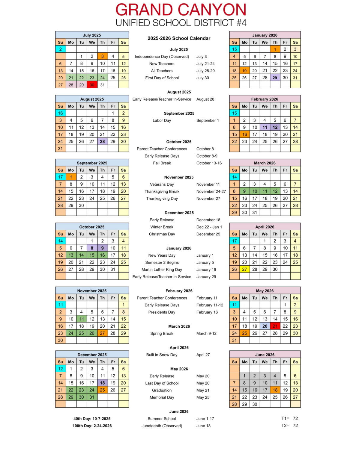 Grand Canyon School District Calendar 25-26 Revised [PDF] - EduCounty