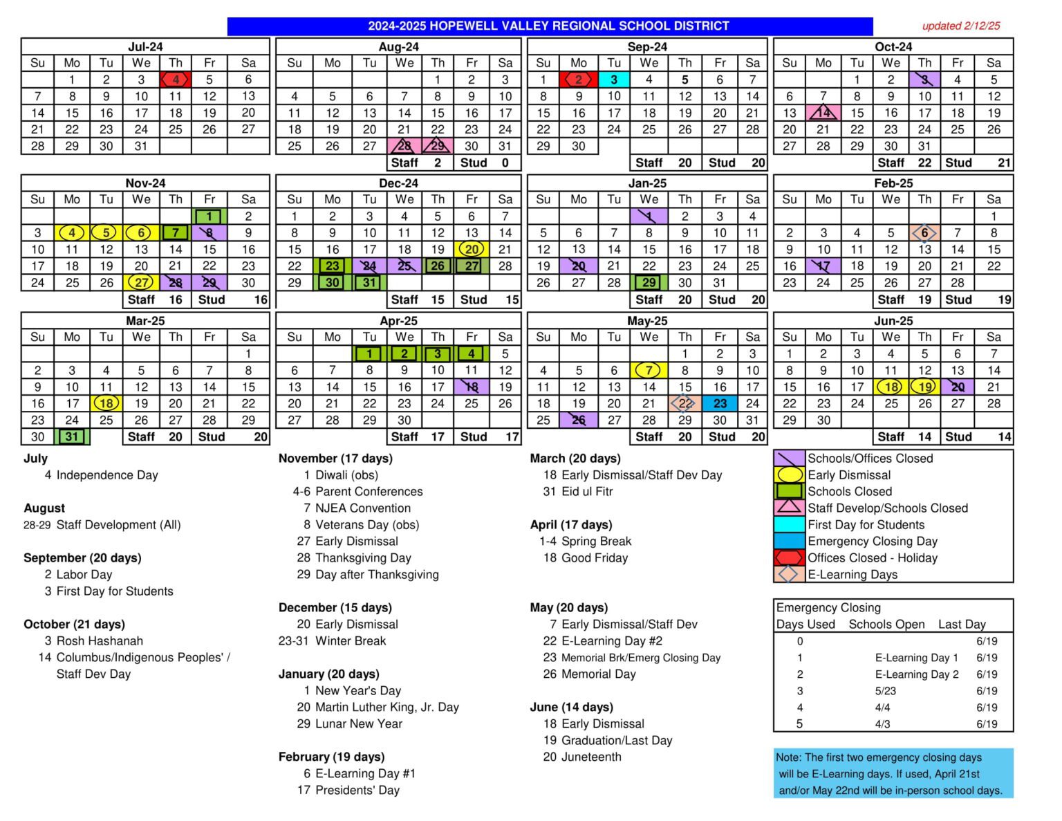 Hopewell Valley Regional School District Calendar 25-26 Revosed [PDF ...