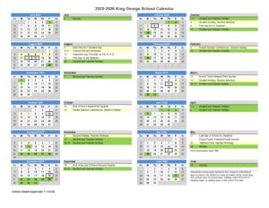 King George county schools calendar 25-26 Revised [PDF] - EduCounty