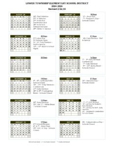 Lower Township Elementary School Calendar 25-26 Revised [PDF] - EduCounty