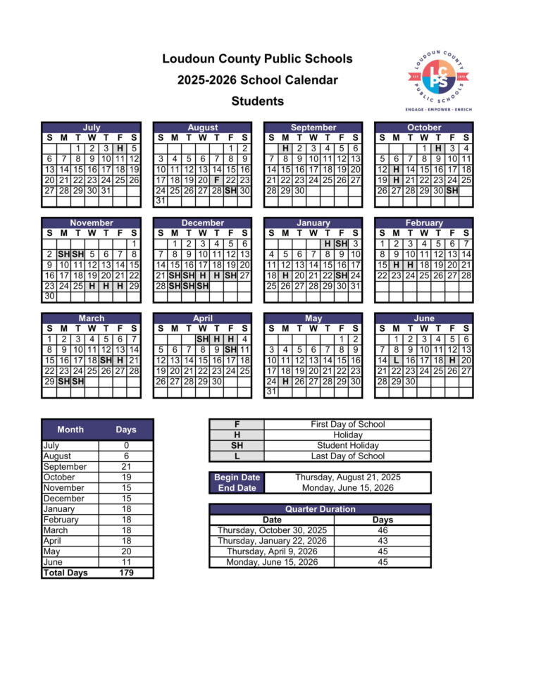 Loudoun County Public Schools Calendar 25-26 Revised [pdf] - EduCounty