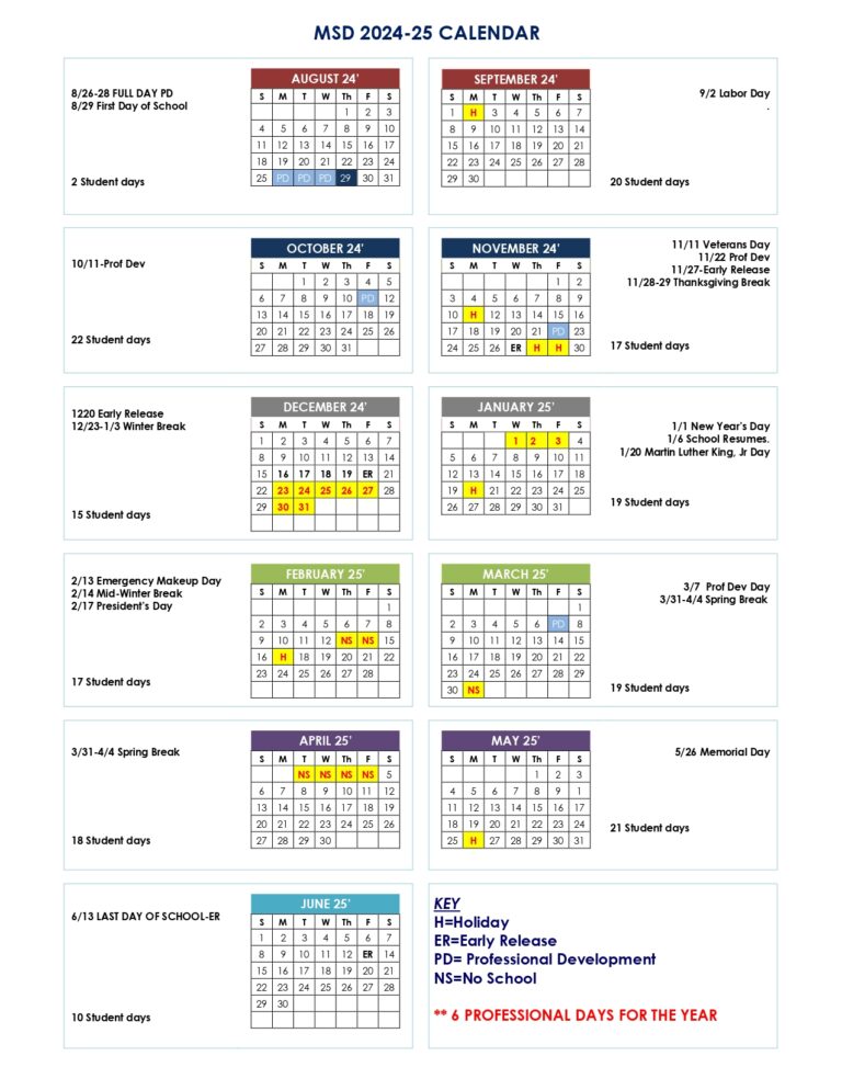 Marysville School District MSD Calendar 25-26 Revised [PDF] - EduCounty