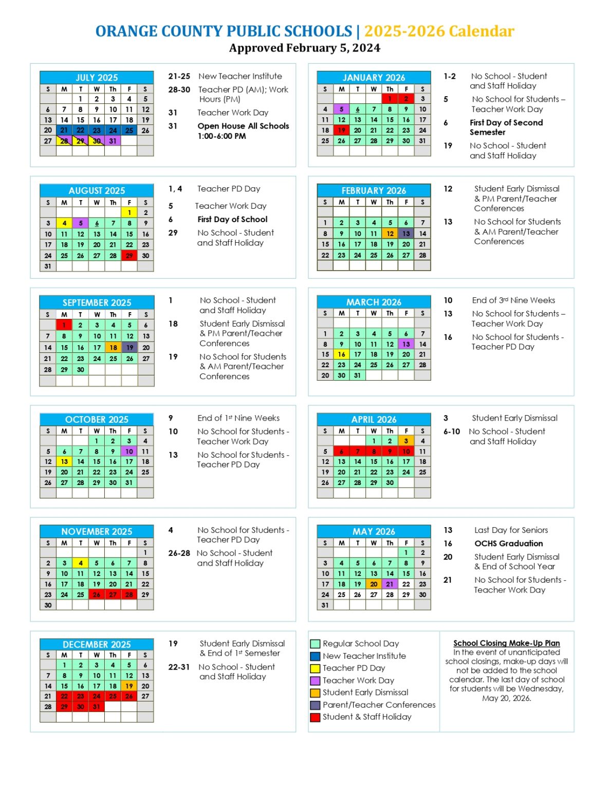 Orange County VA Public Schools Calendar 25-26 Revised [PDF] - EduCounty