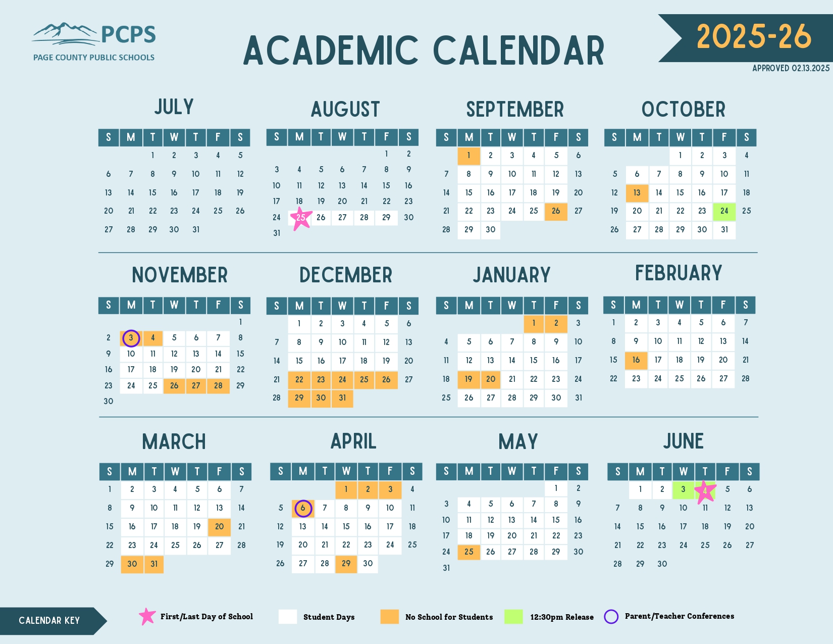 Page County va Public schools calendar 25-26 Revised [PDF] - EduCounty