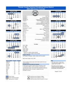 Passaic County Technical Vocational schools Calendar 25-26 Revised [PDF] - EduCounty