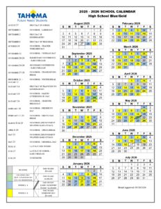 Tahoma High School Calendar WA 25-26 Revised [PDF] - EduCounty