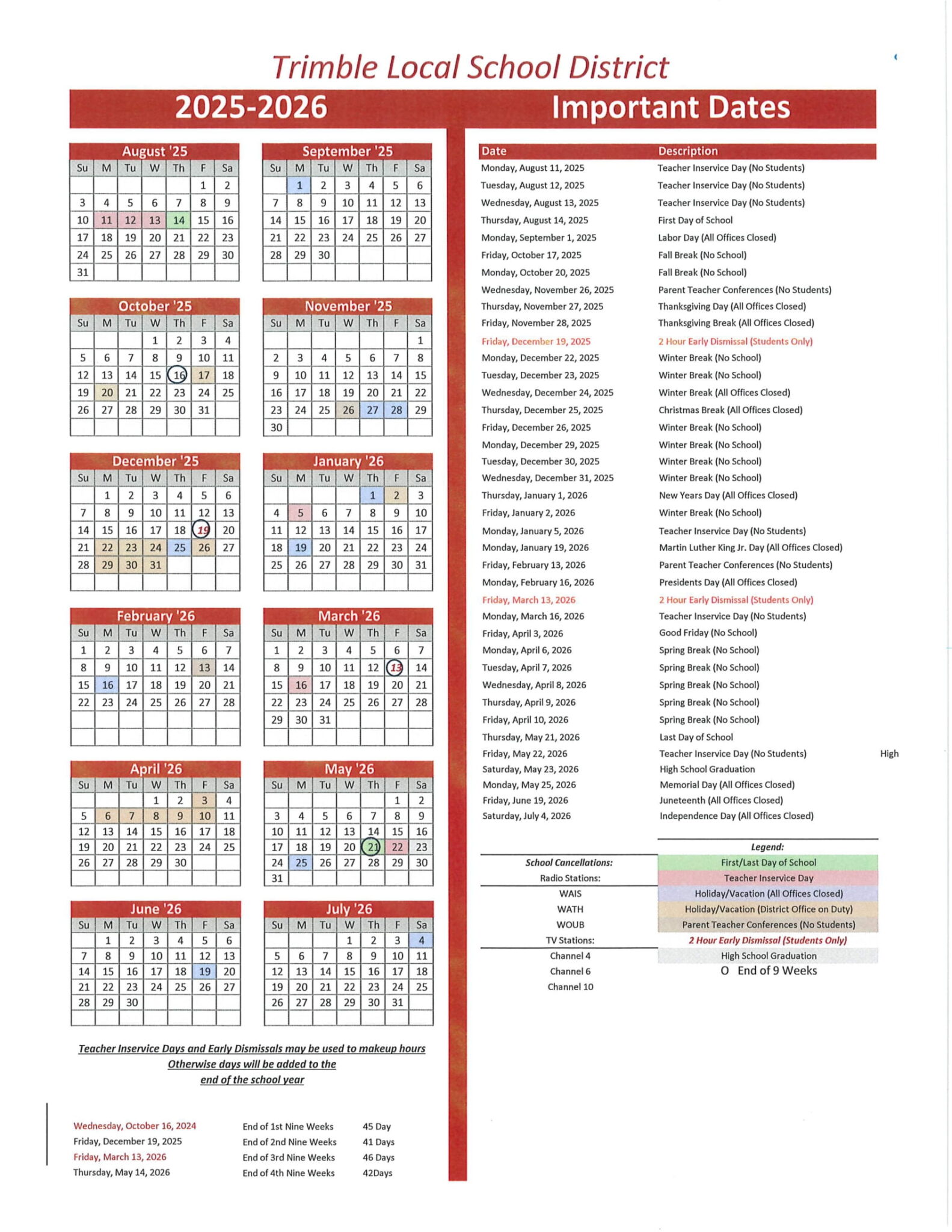 Trimble Local Schools Calendar 25-26 Revised [PDF] - EduCounty