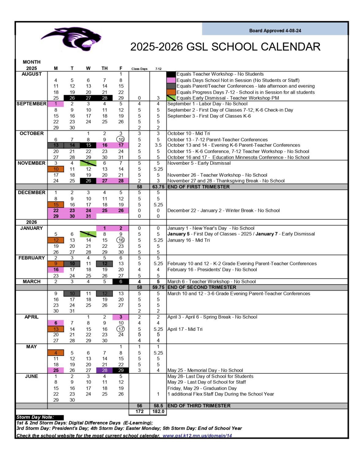 Glencoe-Silver Lake Public Schools MN Calendar Revised [PDF] - EduCounty