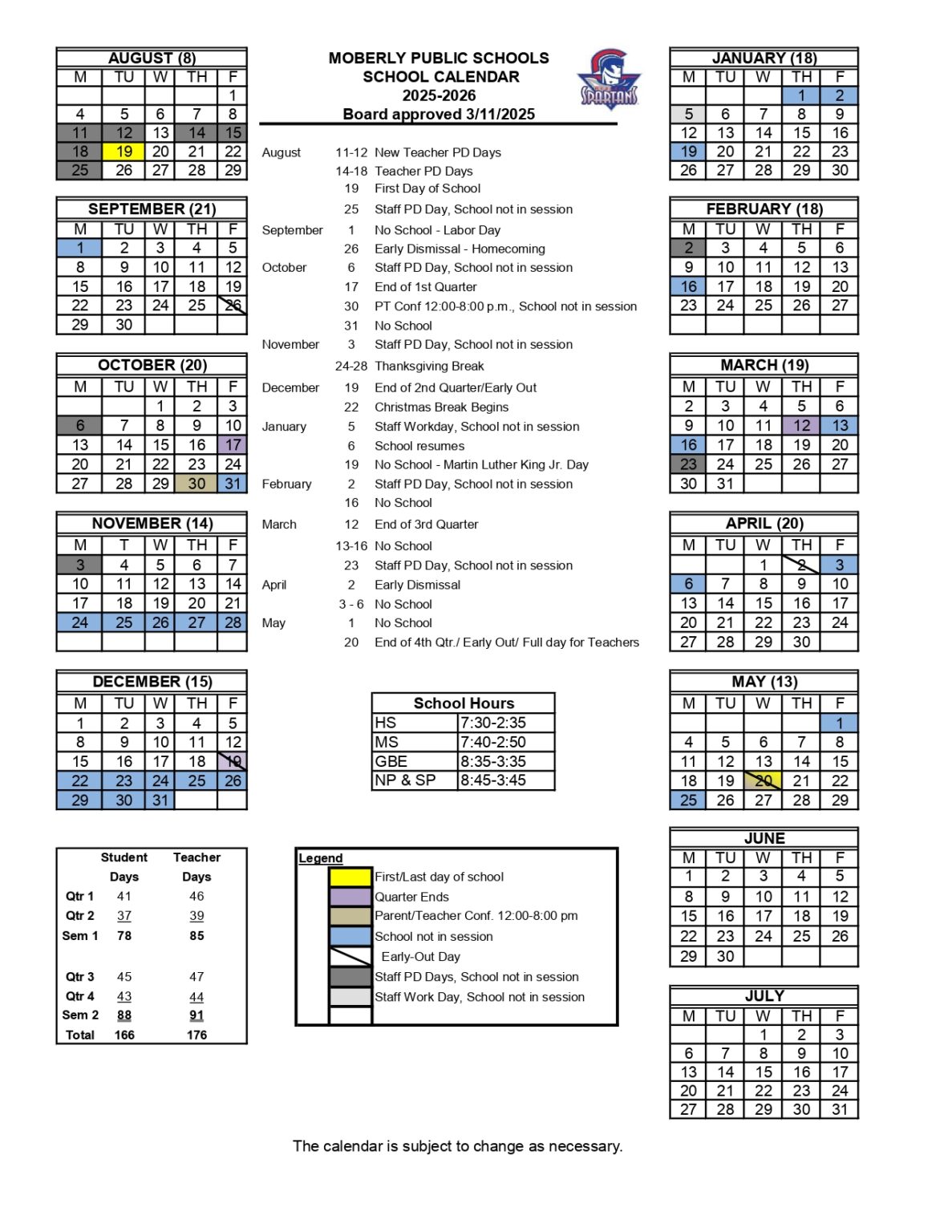 Moberly School District mo Calendar 25-26 Revised [pdf] - EduCounty