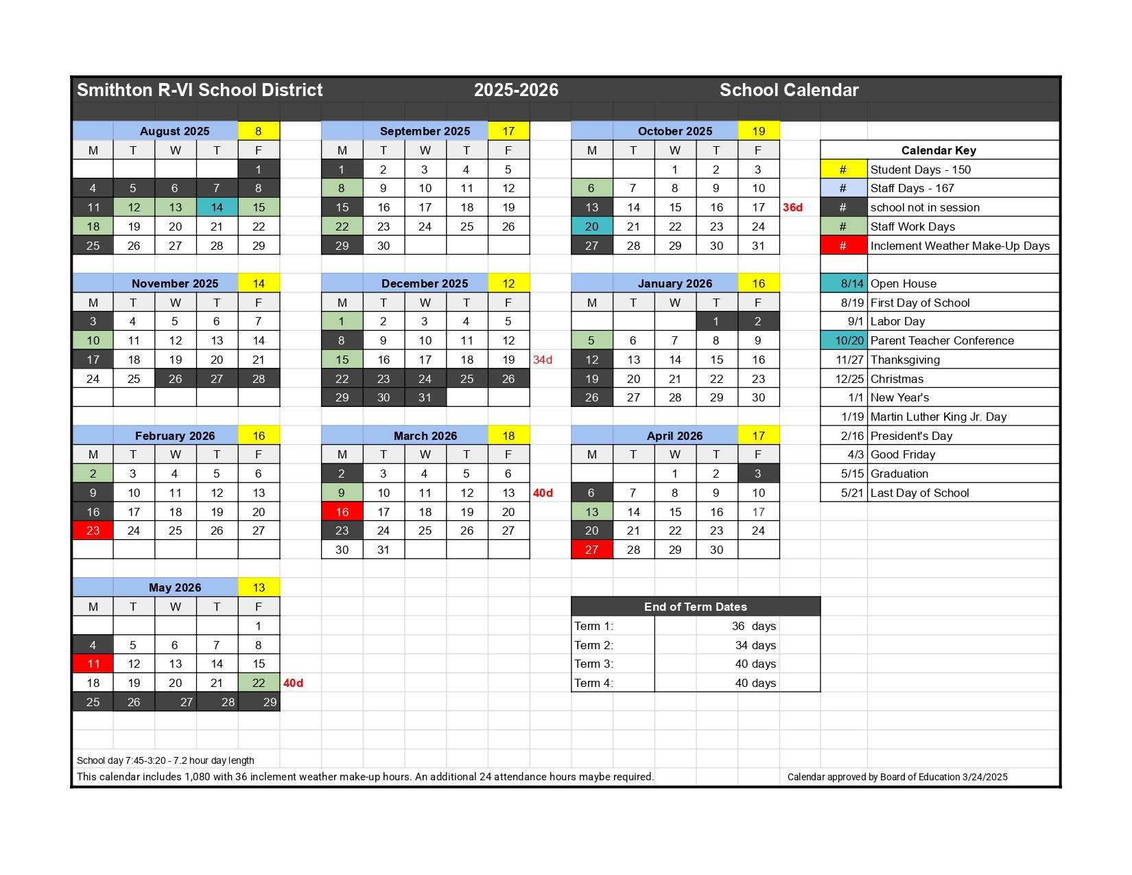 Smithton R-VI School District 25-26 Calendar Revised [PDF] - EduCounty