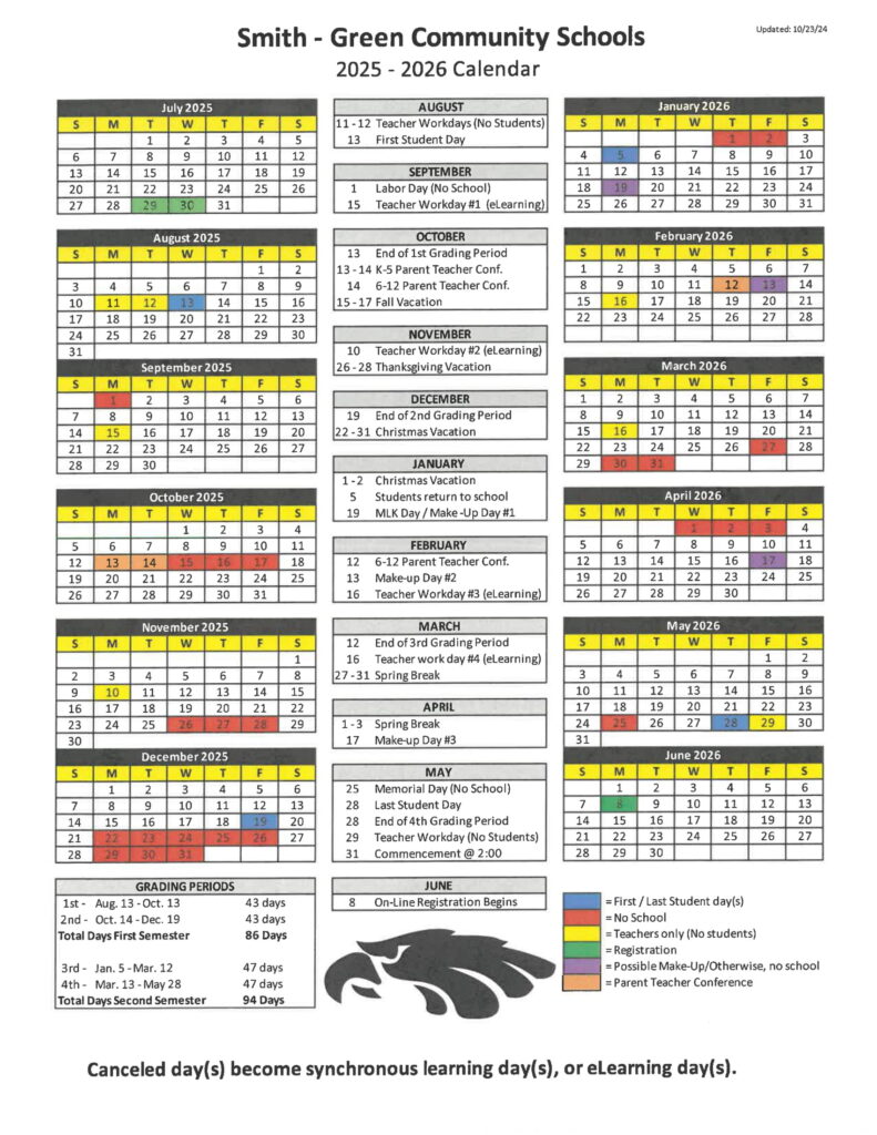 Smith Green Community School in Calendar 25-26 Revised - EduCounty